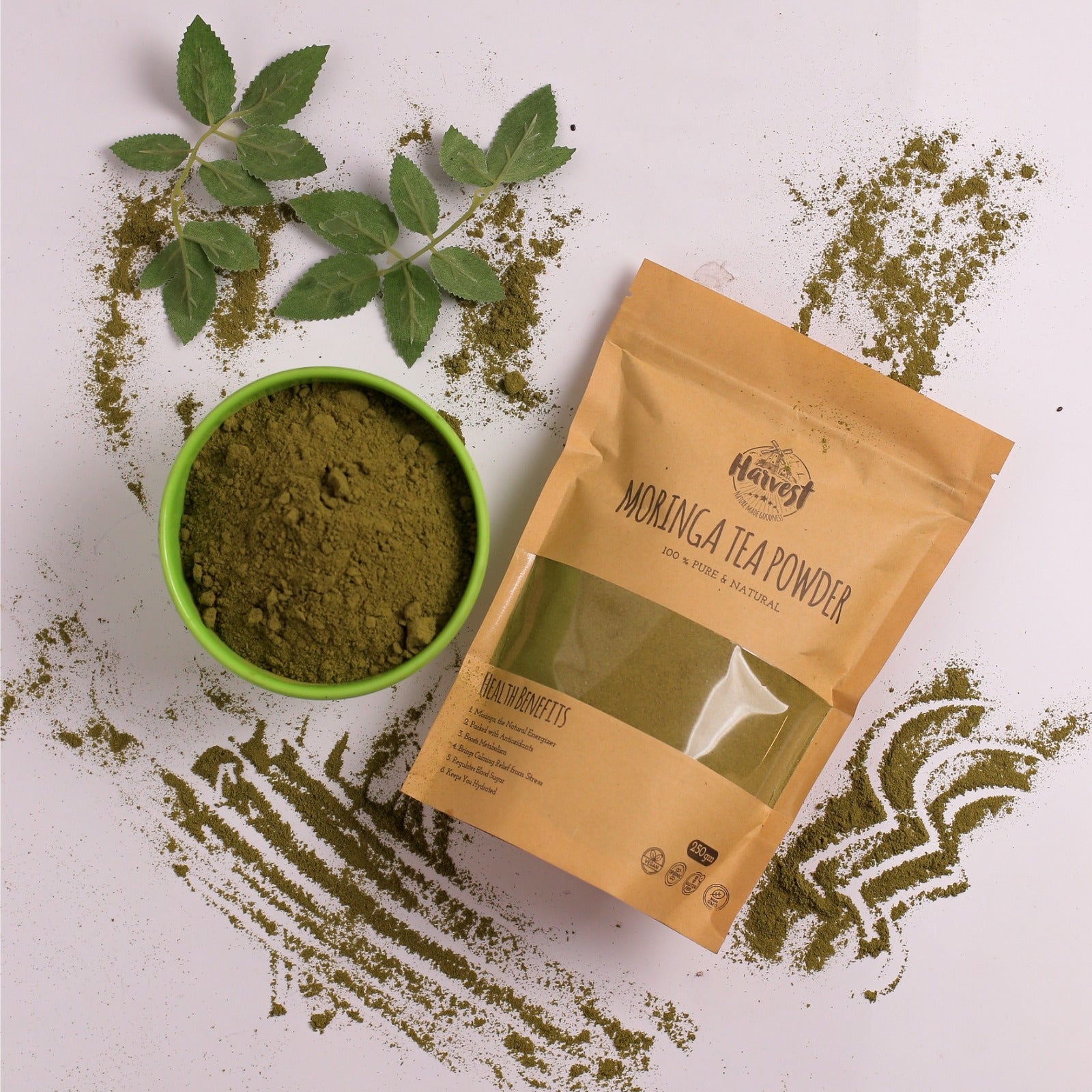 Moringa Tea Leaf Powder – Harvest Organic Pakistan